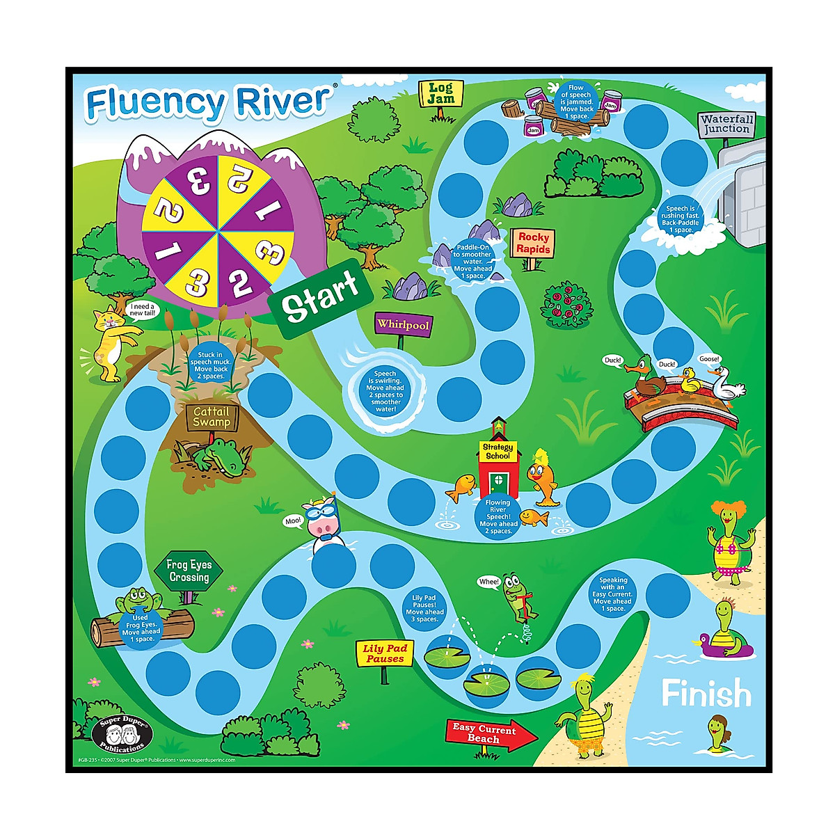 Super Duper Publications | Fluency River® Fluency Speech Improvement Board Game | Educational Learning Resource for Children