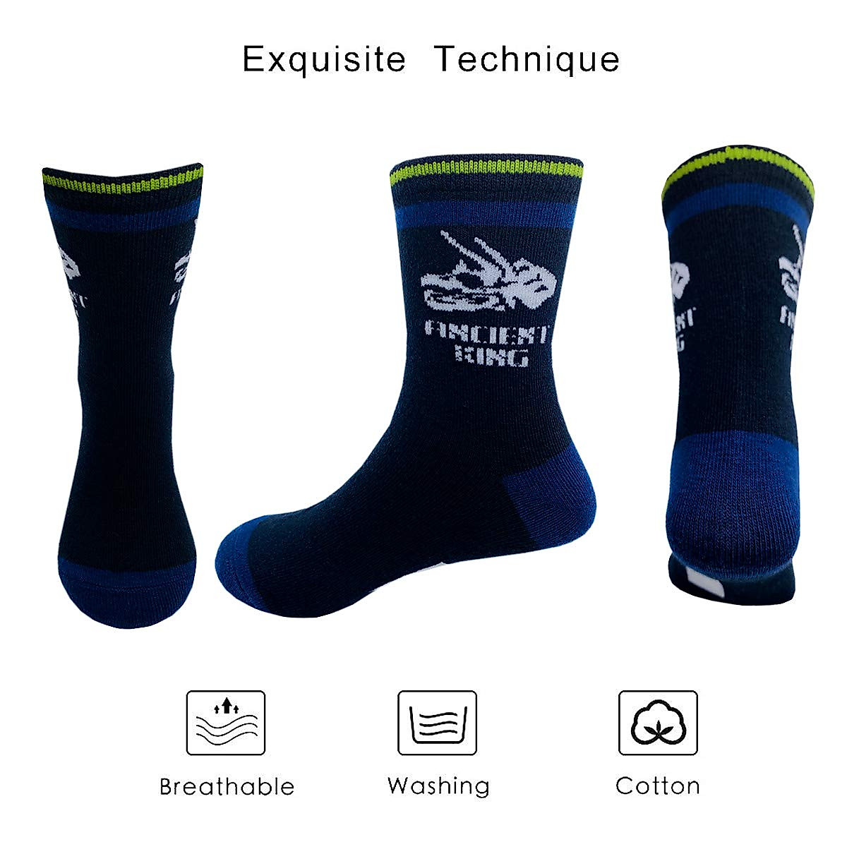 Cczmfeas Kids Boys Cartoon Dinosaurs Pattern Sport Socks 10 Pairs (8-12 years, Dinosaurs 2)