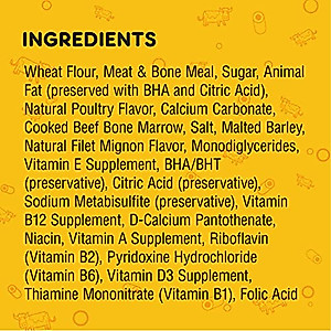 PEDIGREE MARROBONE Toy/Small Dog Treats Real Beef Flavor Crunchy Dog Biscuit, 15 oz. 8 Pack