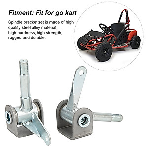 4.5Inx5/8In 2Pcs Right Left Spindle Bracket Set,Steering Strut Knuckle Spindle Bracket Set Steel Alloy Spindle Bracket Set For Go Kart Accessories Steel Alloy Spindle Bracket Set Strut Knuckle