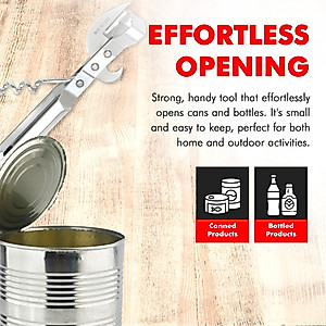 Chef Craft Select 3-in-1 Can Opener, 6 inches in length, Stainless Steel