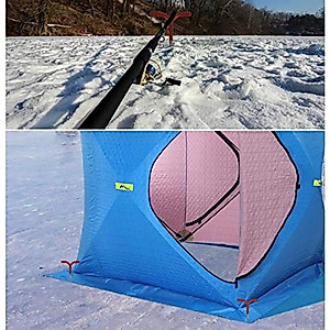 freneci 7 Pack Ice Screws Tent, Ice Fishing Nails, Ice Fishing Screws, Ice Fishing Stakes Kit, Tent Brackets, Tent Holder, Ice Fishing Pegs