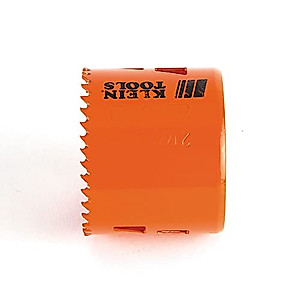 Klein Tools 31940 Bi-Metal Hole Saw for Steel Cutting, Heavy-Duty 2 1/2-Inch Hole Saw