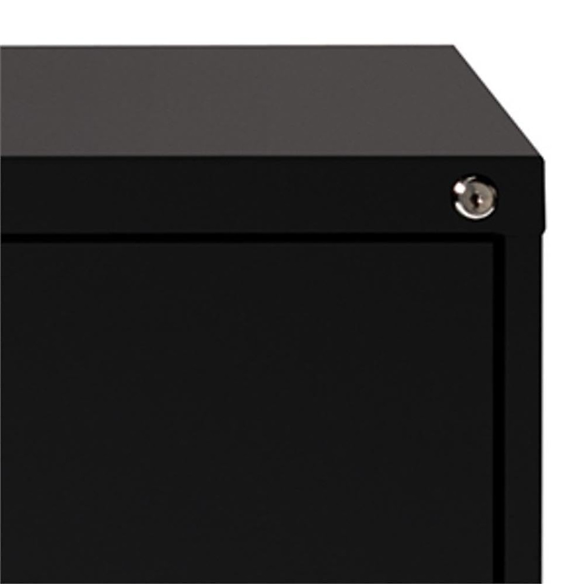 Hirsh 30 Inch Wide 2 Drawer Fully Assembled Steel Construction Metal Organizer Lateral File Cabinet for Home or Office with Built in Lock, Black