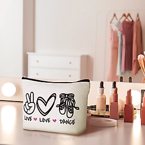 Gerrii 6 Dance Makeup Bag Dancer Cosmetic Bags Recitals Dance Team Gifts Ballet Toiletry Zipper Pouch Portable Ballerina Travel Case Accessories for Women Girl Dance Lover Dance Team(Classic)