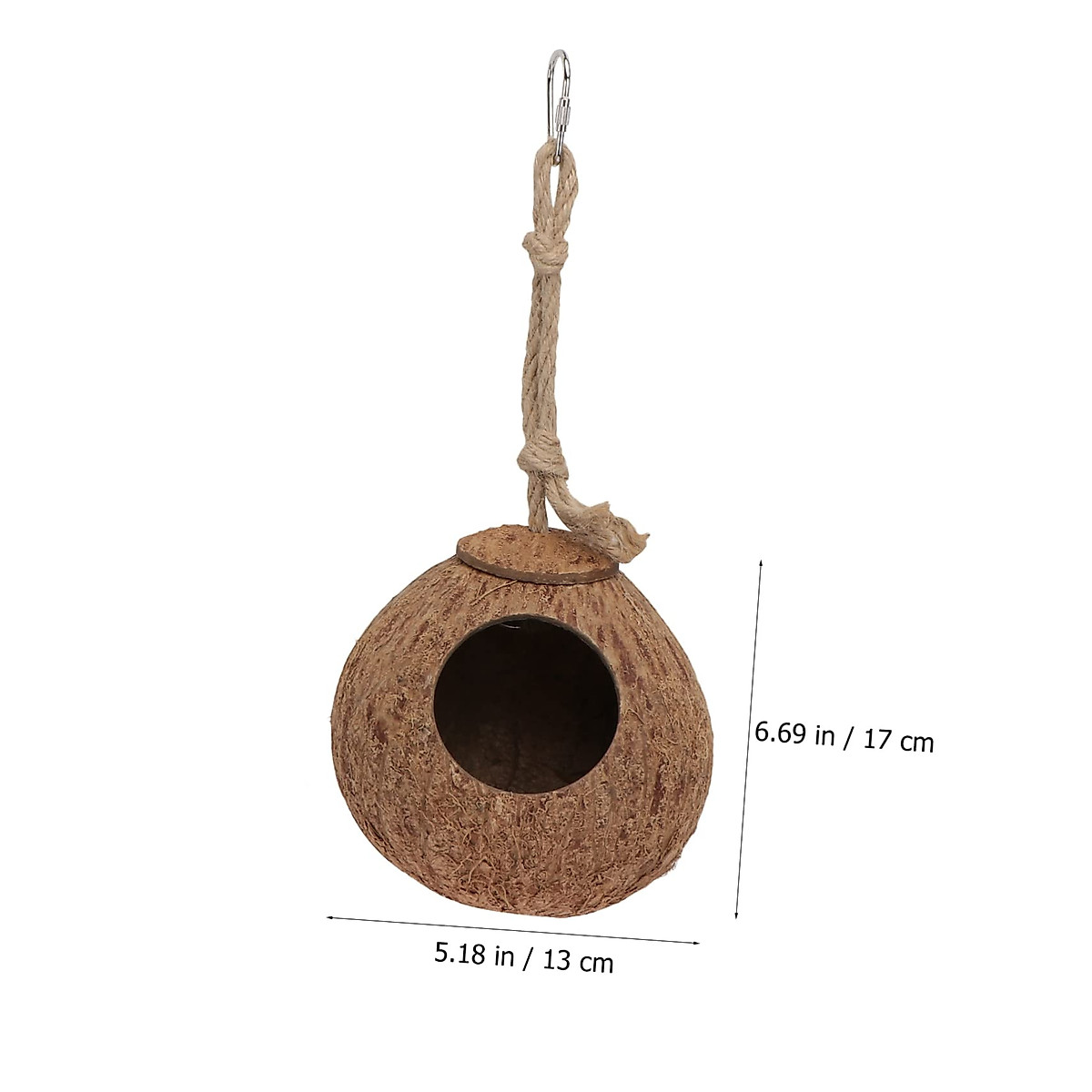 POPETPOP Natural Lizard Nest Kit 2-Piece Pet Villa Nest Vine Cozy Warm Bed for Small Reptiles Semi-Closed for Temperature Retention Pet Enthusiasts