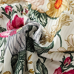 Emmababy Toddler Girl Bell Bottom Romper Baby Floral Suspender Pants Ribbed Jumpsuit Backless Flare Overalls Summer Playsuit(floral,12-18 Months)