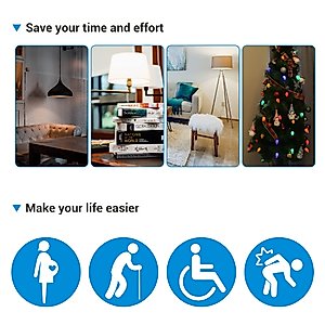 DEWENWILS Wireless Remote Control Outlet, Programmable and Expandable Electrical Outlet Switch, 100FT Range, 125V/15A/1875W Wireless Remote Light Switch, FCC Listed, 2 Remote and 5 Outlets