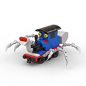 Lebebe Chooo Charlees Spidder Train Building Blocks, STEM Animals Vehicle Action Figure Model Toy, Horror Game Forest Spidder Monster, Easter Day Halloween Birthday Gifts for Kids,Adults (199 Pieces)