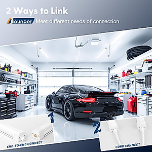 BBOUNDER 12 Pack T8 LED Shop Light 4FT, 4200LM Super Bright Led Tube Light, 6500K Cool Daylight, 40W Equivalent 250W, Linkable Integrated Light Fixture with Plug for Garage, Workshop, Warehouse