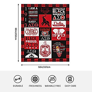 Sorority Gifts for Women Blanket 50"x60"Super Soft Flannel Throw Positive Blanket Gift for Girls