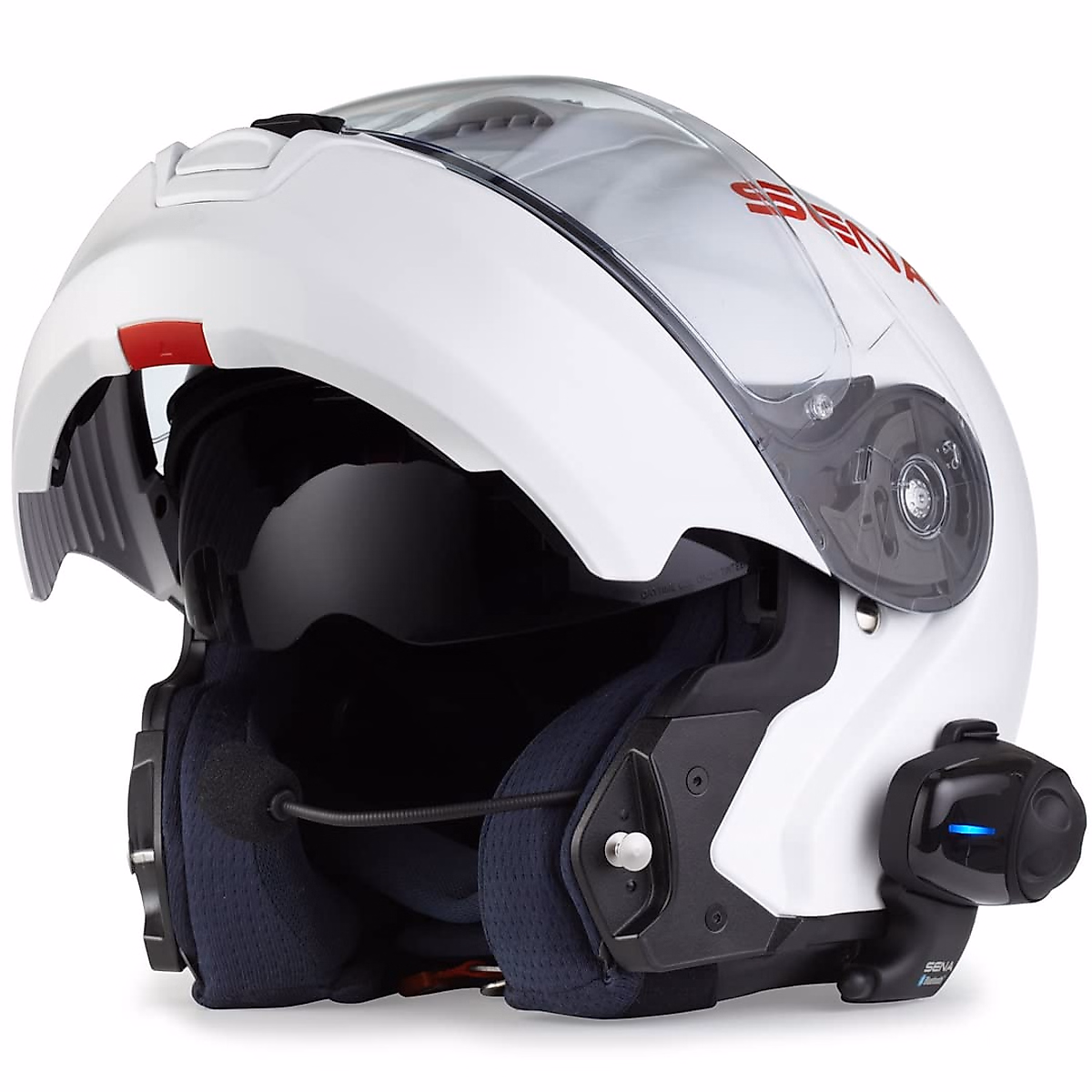 Sena SMH10-11 Motorcycle Bluetooth Headset / Intercom with Universal Microphone Kit (Single) , Black