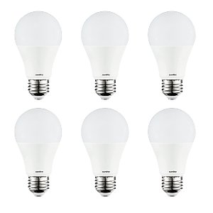 Sunlite 41137-SU LED A19 Standard Light Bulb, 5.5 (40 Watt Equivalent), 450 Lumens, Medium Base (E26), Dimmable, UL Listed, Energy Star, 6 Pack, 4000K Cool White