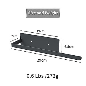 2 Pack Magnetic Paper Towel Holder for Refrigerator, Kitchen Towel Rack Magnetic Tower Bar for Kitchen of Bathroom,Made of Iron,No Drilling (Black, 2 Pack)