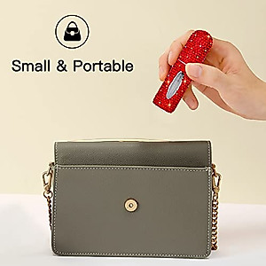 SAVORI Rhinestone Perfume Travel Refillable Perfume Atomizer Bottle Bling Portable Mini Perfume Spray Dispensers (White + Pink + Red 3 Pack)