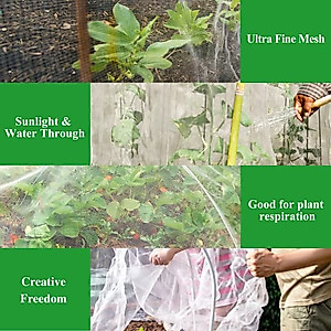 2 Pack Garden Netting 8 x 24Ft JORKING Plant Cover Ultra-Fine Garden Mesh Netting Protection from Mosquito Bird Pest Barrier Net Row Cover Protection for Plant, Fruit, Vegetable and Flowers