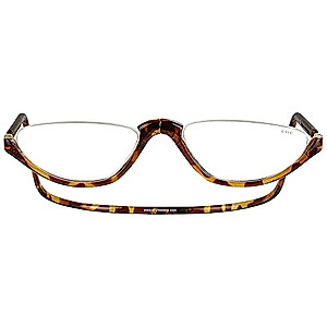 Clic Magnetic Reading Glasses, Computer Readers, Adjustable Temples, Sonoma, (L-XL, Tortoise, 1.25 Magnification)
