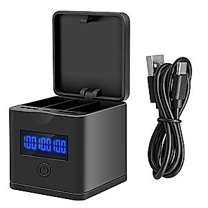 Suptig Battery Charger Compatible for GoPro Hero 8, Gopro Hero 7, Gopro Hero 6, Gopro Hero 5, 3-Channel Battery Charger Station for Hero 8 Hero 7 Hero 6 Hero 5