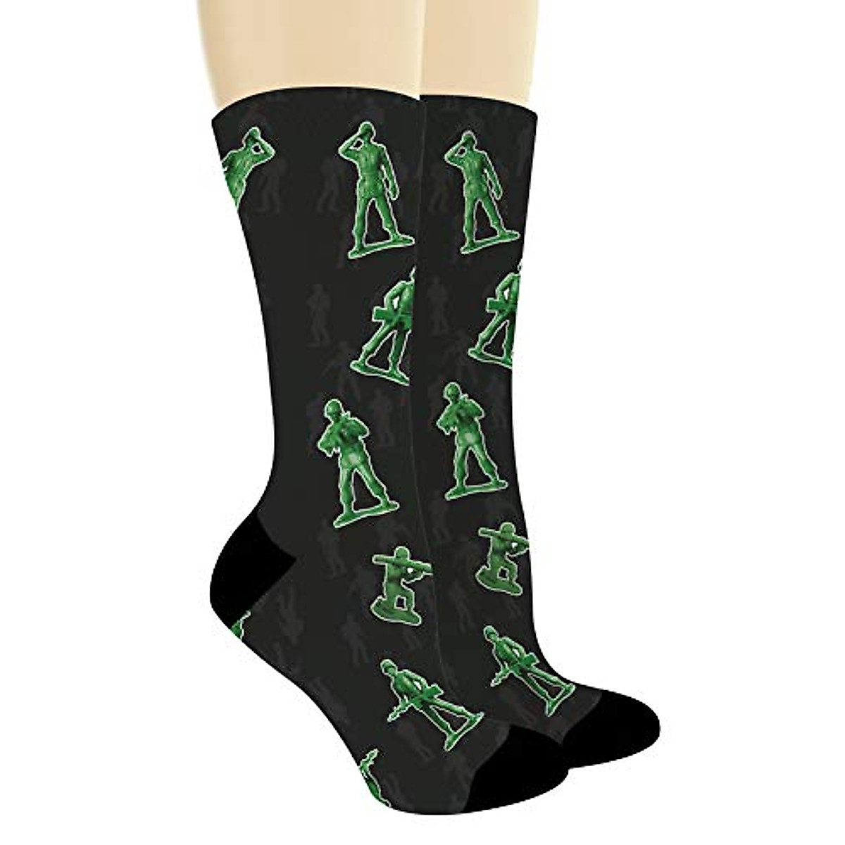 ThisWear Nostalgic Socks Toy Soldier Socks Army Crew Socks Little Green Army Men 1-Pair Novelty Crew Socks