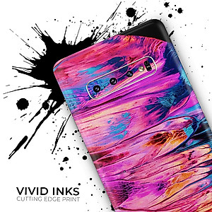 DesignSkinz Liquid Abstract Paint V68 Protective Vinyl Decal Wrap Skin Cover Compatible with The Samsung Galaxy S20 (Screen Trim & Back Glass Skin)