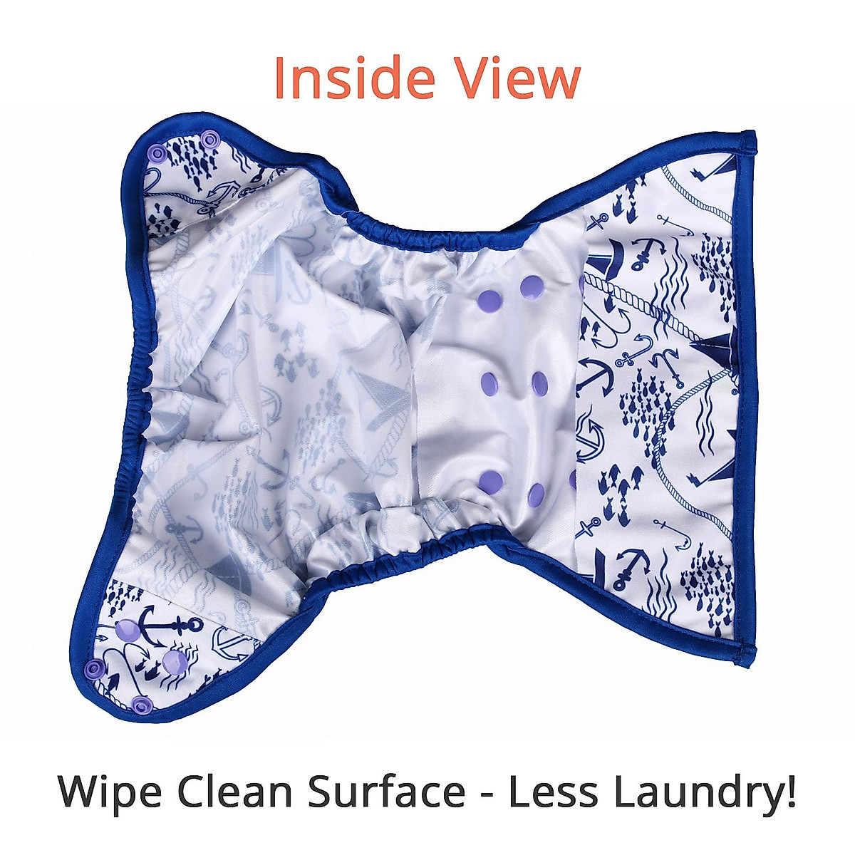 OsoCozy One Size Cloth Diaper Covers - Adjustable Snap Fit & Double Leg Gussets for Baby Boys & Girls from 8-35 Pounds. Use with Prefold, Flat or Fitted Cloth Diapers or Snap-in Inserts.