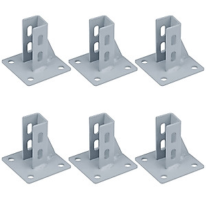 6 Pcs Floor Mount Base for 2020 T Slot Aluminum Profile, Floor Flange Anchor Bracket, 1/8" Thick