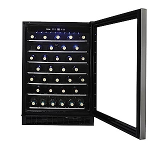 Danby DWC057A1BSS Built In Beverage Center, Single Zone Under Counter Wine Chiller In Stainless Steel - For Kitchen, Home Bar