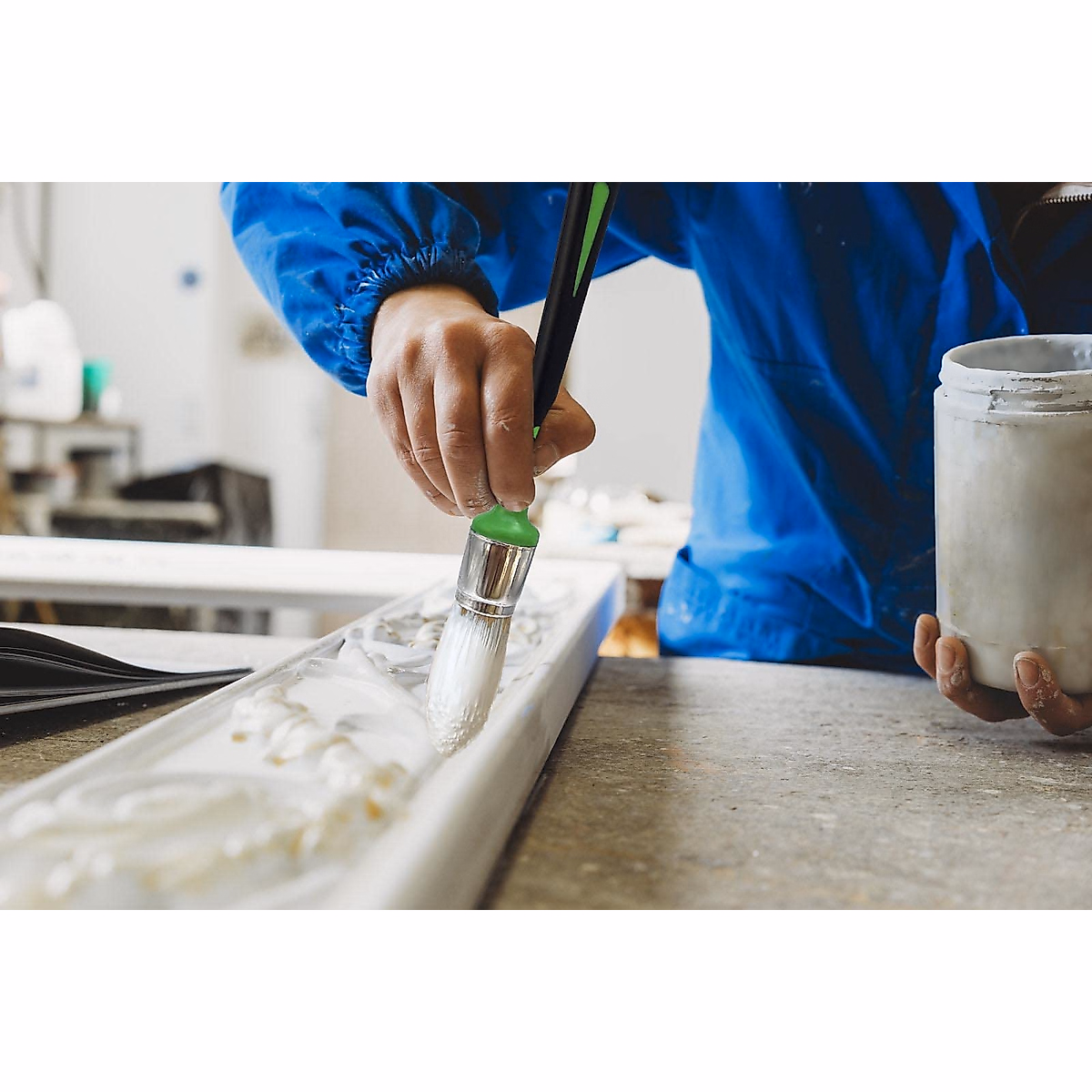 Magimate Small Paint Brush for Touch Ups, Trim Stain Brush for Sash, Baseboards, House Wall Corners and Art Application, One Singe Size 0.6-inch (15mm)