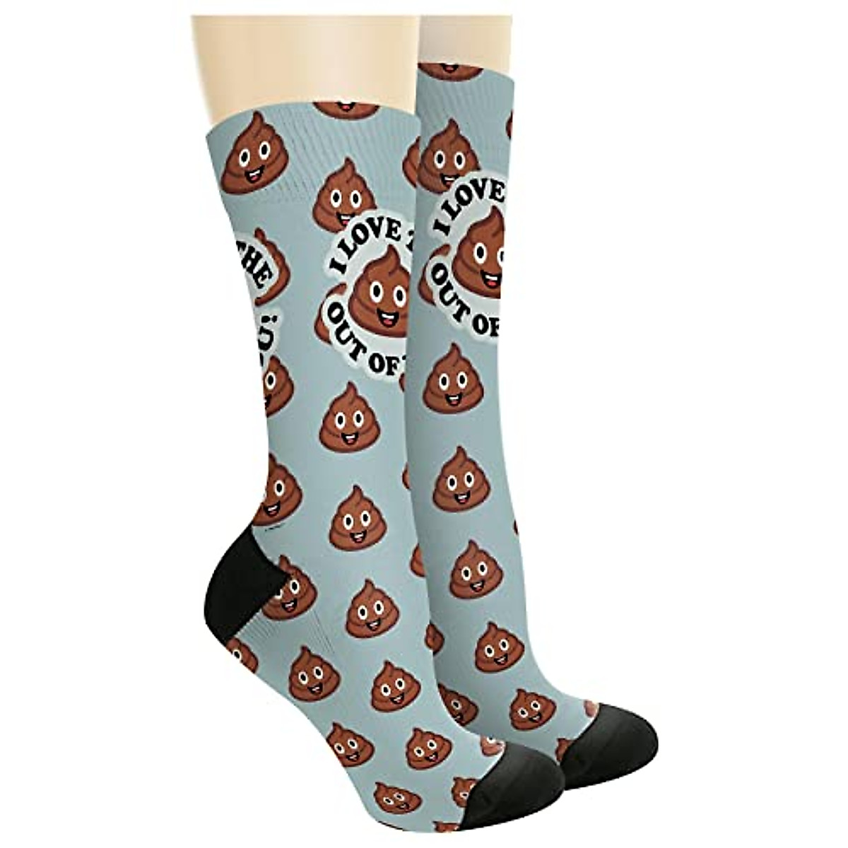 ThisWear Couples Gifts For Men I Love The Poop Emoji Out Of You 1-Pair Novelty Crew Socks