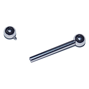 Painful Pleasures 12 Gauge 12g 316L Stainless Steel Internally Internal Threaded Straight Barbell Tongue Nipple Ring (5/8" Long-5mm Ball)