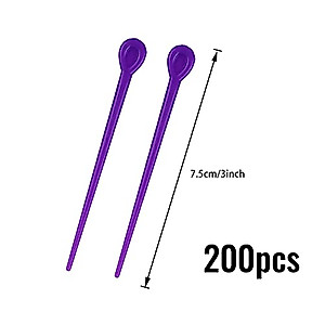 200 Pieces Hair Roller Pins plastic pins roller picks for fixed old fashioned hair rollers and brush roller curlers Hair styling tool needle structure knitting tool (purple)