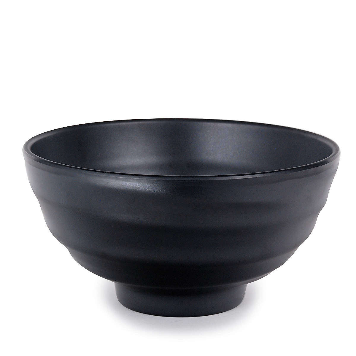 Itamae Tableware Matte Black Melamine Ramen Pho Noodle Bowl 7.5" Dia x 3.75" H Multi Purpose Udon Soba Bowl 6 Pieces Pack Restaurant Supply