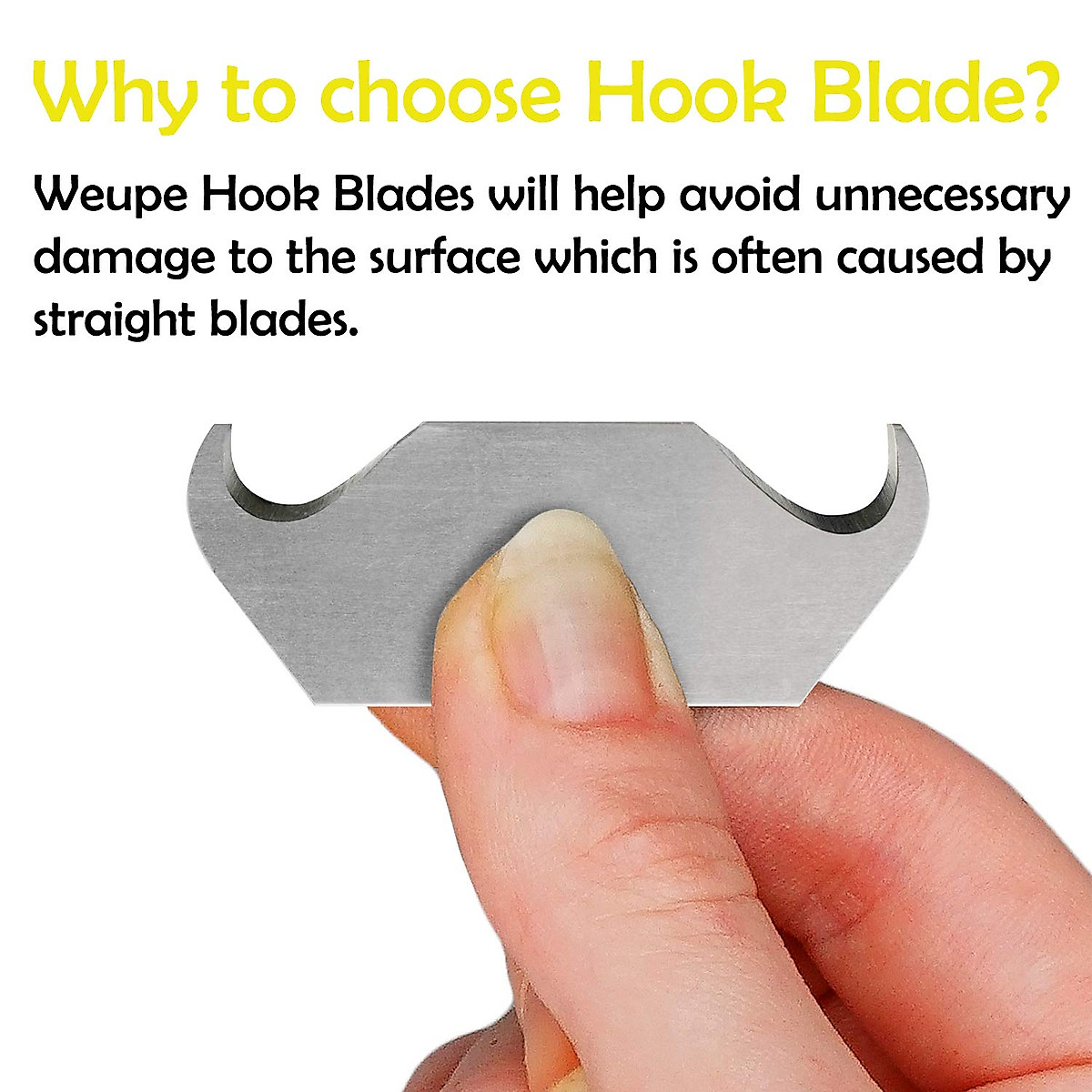 WEUPE Hook Blade Utility Knife with 5 Utility Hook Blades, Carpet Knife, Shingle Cutter Roofing Knife, Made in USA