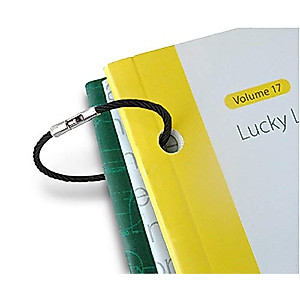 Lucky Line 5" Flex-O-Loc Cable Key Ring, Galvanized Steel, Corrosion-Resistant, Red, 5 Pack (7117005)