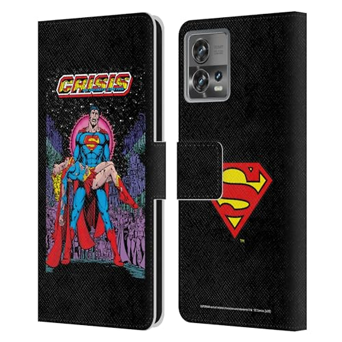 Head Case Designs Officially Licensed Superman DC Comics Crisis On Infinite Earths Famous Comic Book Covers Leather Book Wallet Case Cover Compatible with Motorola Moto Edge 30 Fusion
