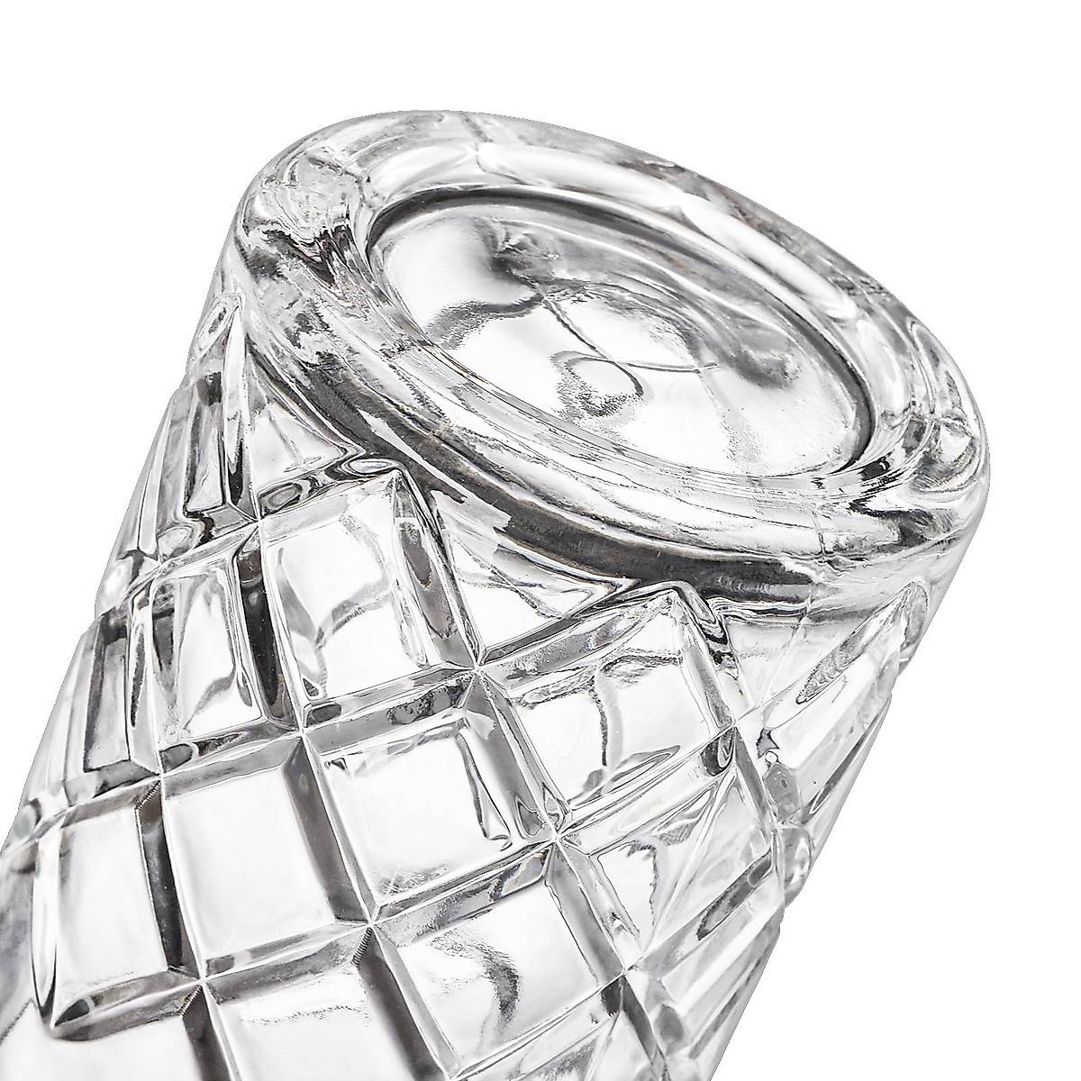 Tebery Seamless Crystal Cocktail Mixing Glass for Stirring Drinks, 16Oz Thick Bottom Bar Mixing Pitcher, Stirring Glass Drink Maker for Bar, Bartenders