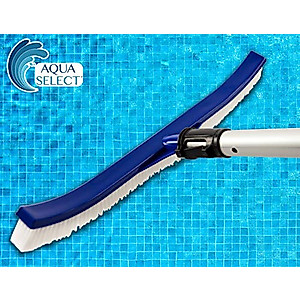 Aqua Select Maintenance Kit | Includes EZ-Clip 7' - 21' Telescopic Pole, Pool Brush, Leaf Skimmer and Pool Rake for Above Ground and Inground Swimming Pools