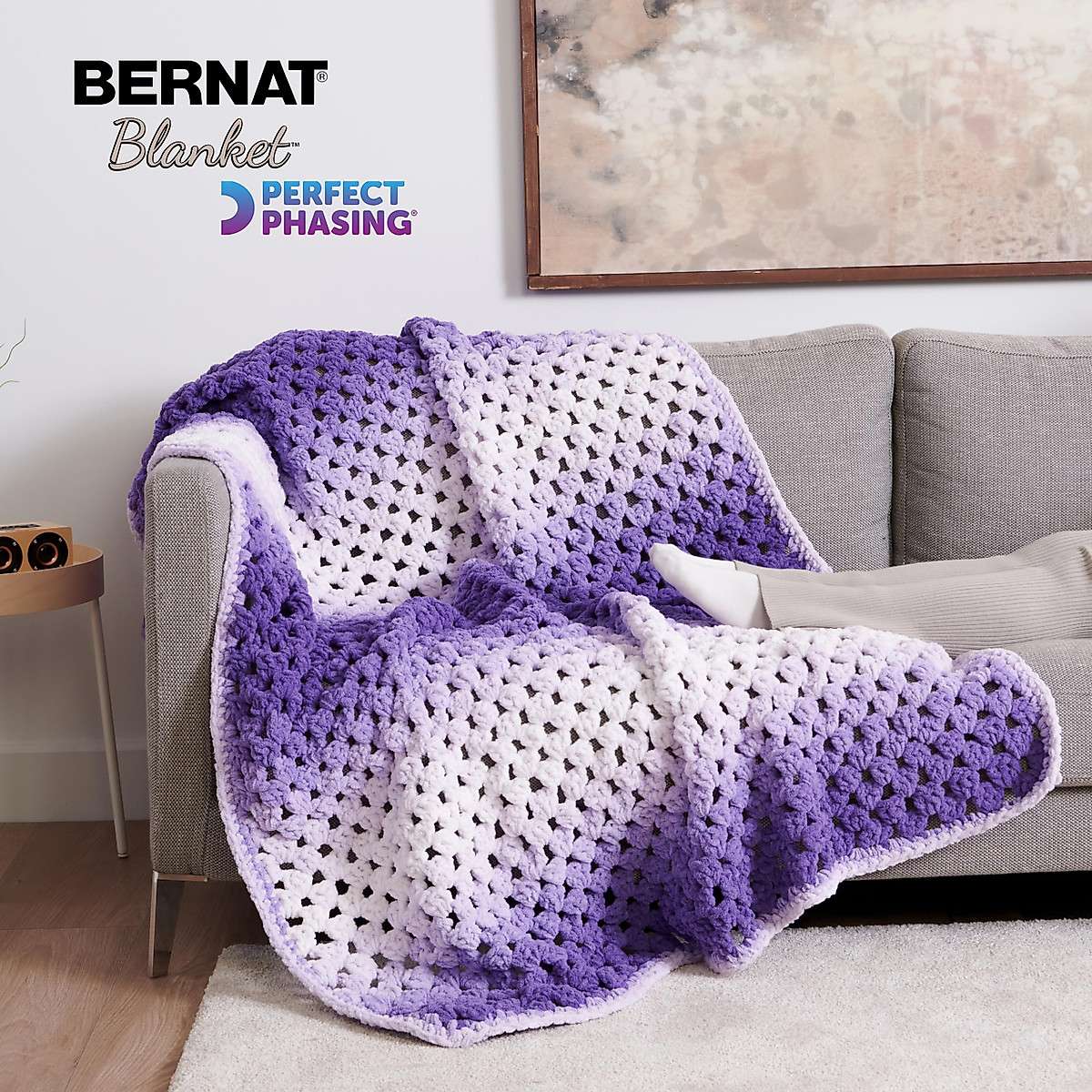 Bernat Blanket Perfect Phasing - 2 Pack of 220 Yards/10.5 oz Forest 100% Polyester Yarn