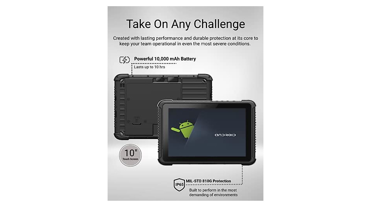Minno Rugged Android Tablet - Tough & Reliable 10" Device