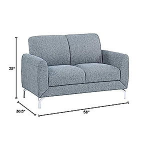 Lexicon Ives Living Room Loveseat, Blue