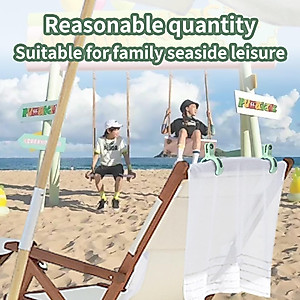 UGWKivd 6pcs Beach Towel Clips for Chair, Windproof Clamps for Ultimate Beach Comfort.Not only for The Seaside, but Also for Cruise,Kitchens and Other Scenes