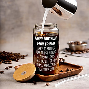 Best Friend Birthday Gifts for Women, Happy Birthday Cup Gifts for Friends Female Unique Friendship Presents for Woman Men Besties Male Bff Coworker Soul Sisters Womens Her Him