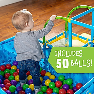 Eezy Peezy Active Play 3 in 1 Jungle Gym PlaySet – Includes Slide, Ball Pit, & Toss Target with 50 Colorful Balls