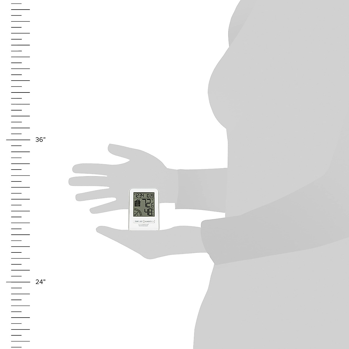 La Crosse Technology 302-1409-BW-W-INT Data Logger Indoor Comfort Meter, White