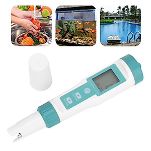 Water Quality Testing Pen, Digital Water Quality Meter Multifunctional Waterproof Backlight Display PH TDS Temperature EC Salinity SG ORP for Aquaculture