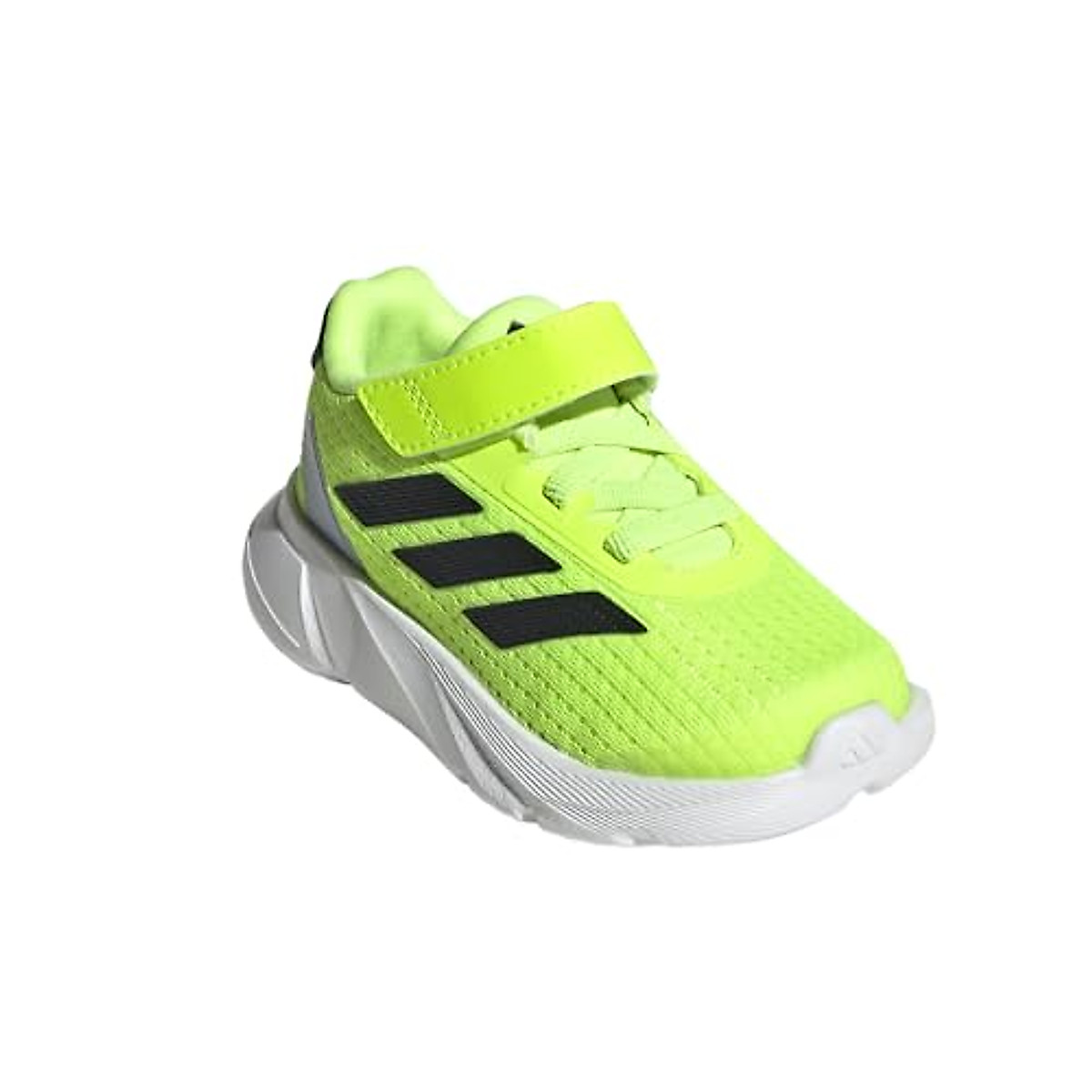 adidas Duramo SL Elastic Lace Sneaker, Lucid Lemon/Core Black/Wonder Blue, 11 US Unisex Little Kid