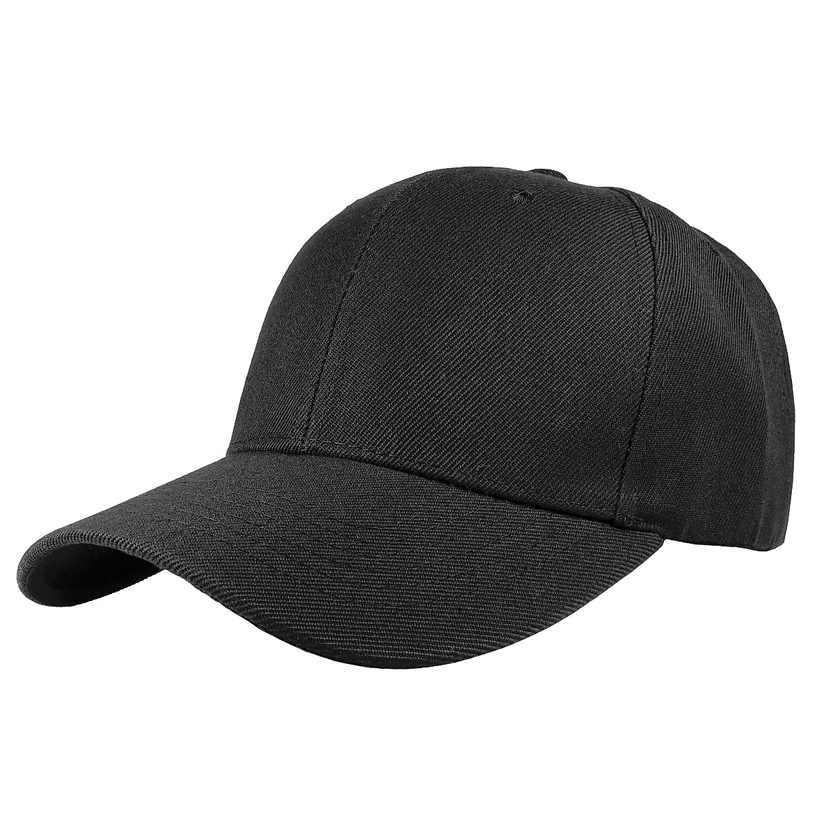Gelante Plain Blank Baseball Caps Adjustable Back Strap Wholesale LOT 12 Pack- 001-Black