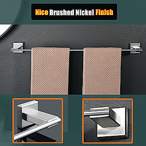 Alise Bath Towel Bars Towel Racks for Bathroom Lavatory,Wall Mount Towel Holder Towel Hanger SUS304 Stainless Steel Towel Rails,Brushed Nickel GKL8101-LS(23.2 Inch)