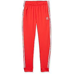 adidas Originals Kids' Adicolor Superstar Track Pants, Vivid Red/White, Medium
