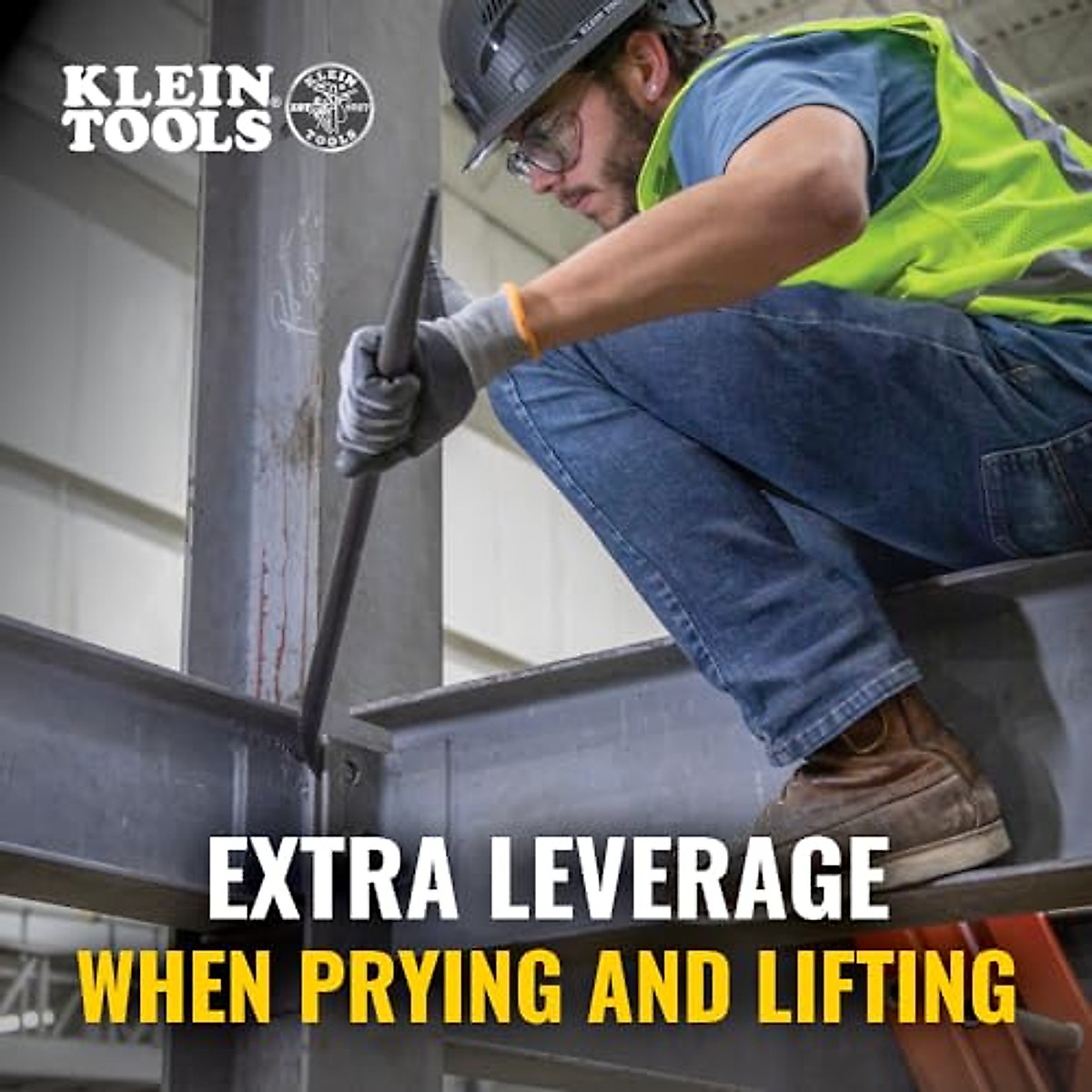 Klein Tools 3248 Round 7/8-Inch x 30-Inch Connecting Bar, Made in USA, Sleever Bar for Aligning, Prying and Chiseling